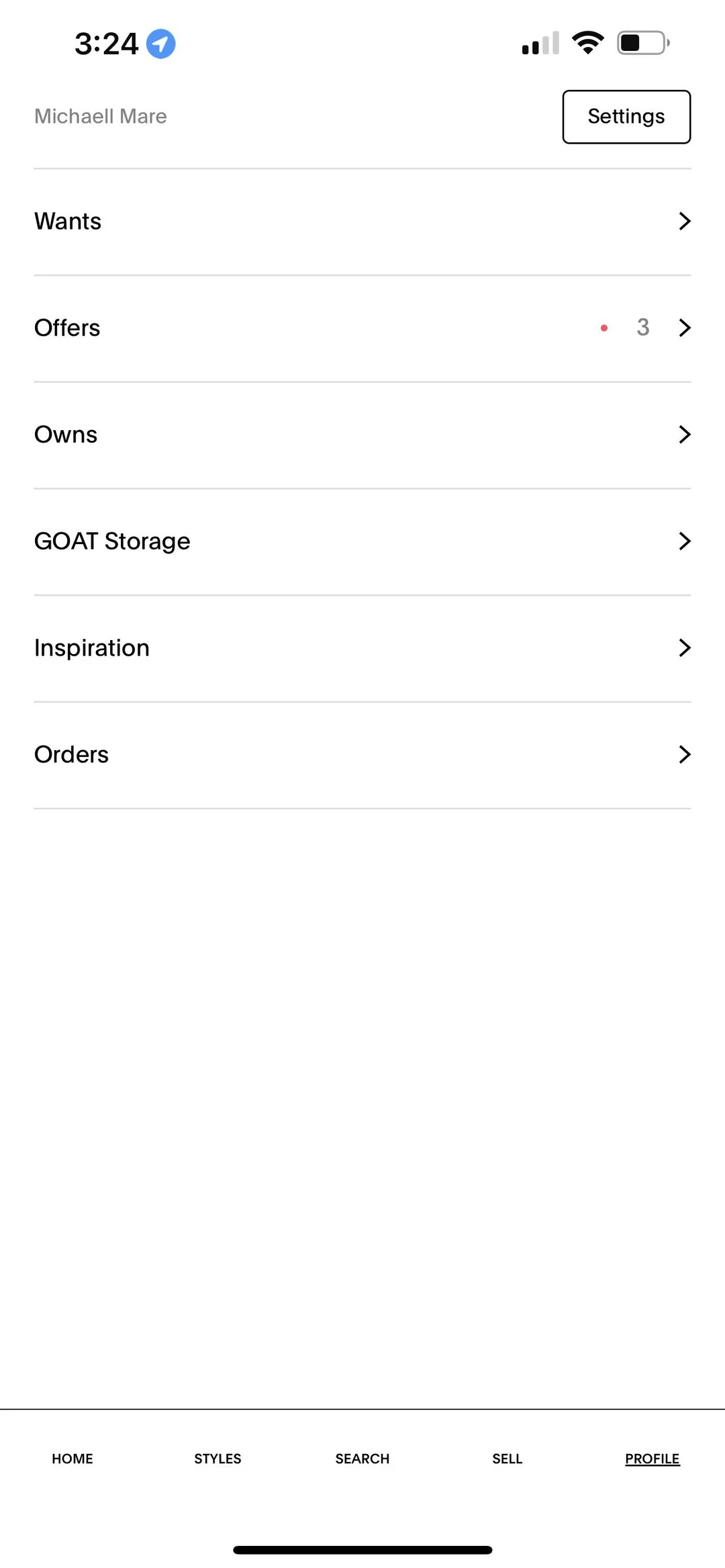 Can someone please help. What does this three notification mean on the GOAT app???? I try ...