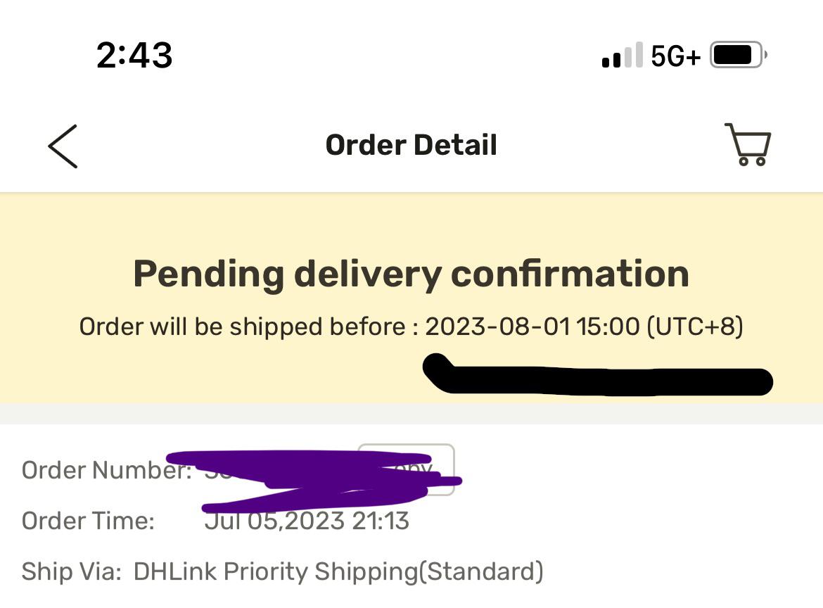 Need help understanding my order status. | Scrolller