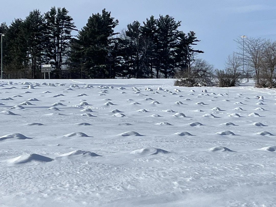 Cemetery under heavy snow blanket, northern IL. | Scrolller