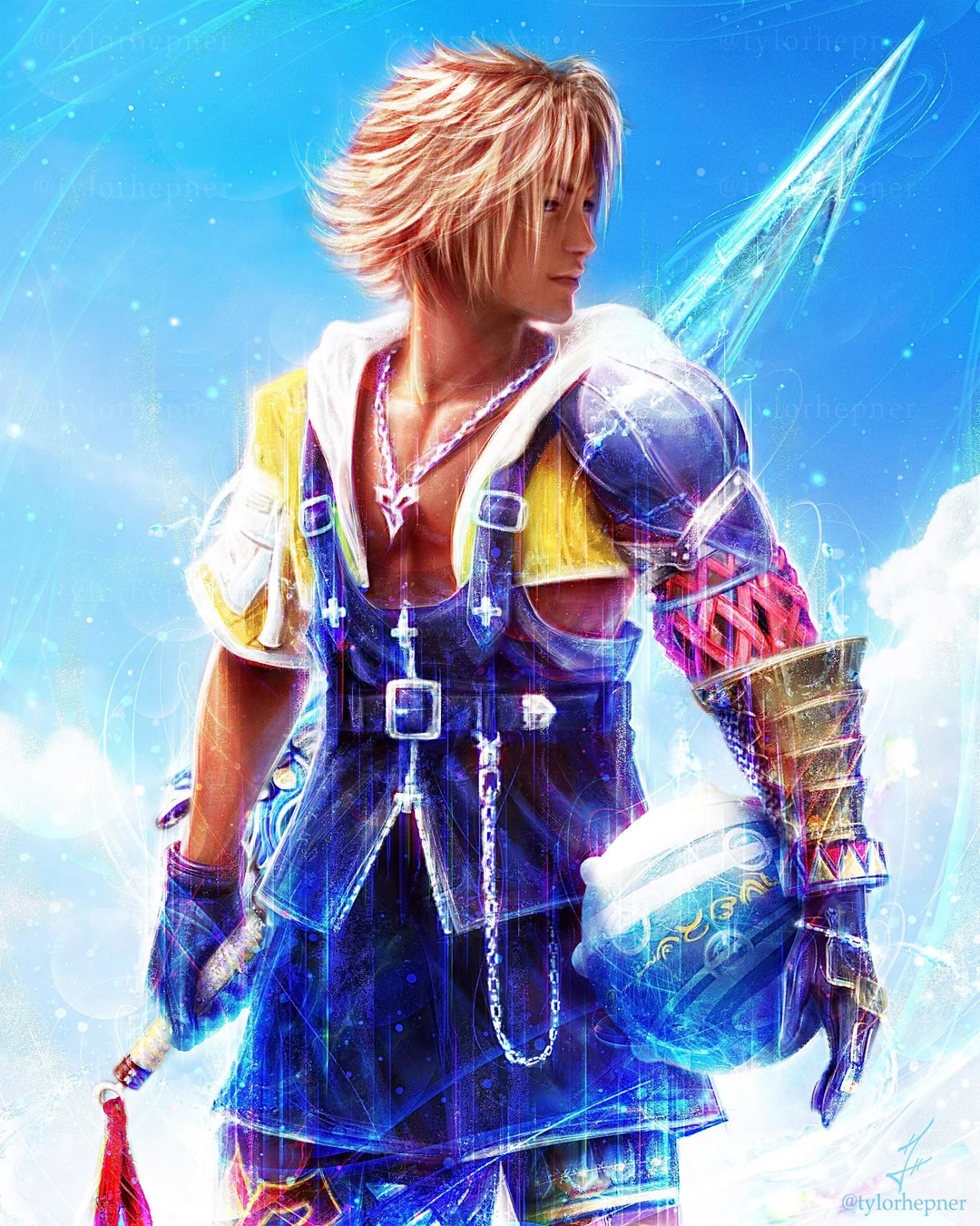 Tidus Painting- Here is the start of my FFX drawing series. | Scrolller
