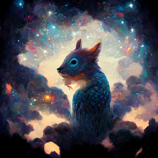 The last dream dreamed by a cosmic squirrel (Midjourney) | Scrolller