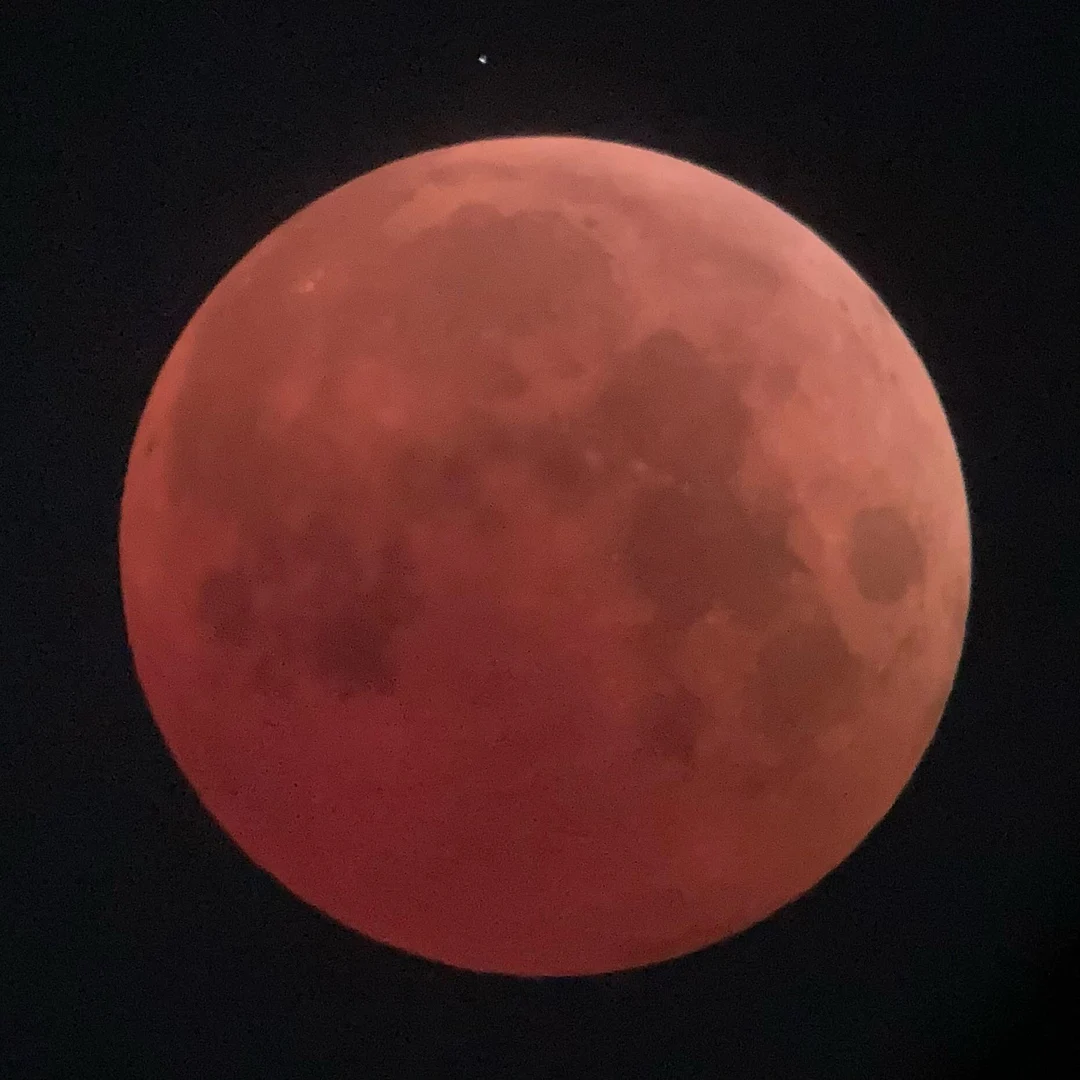 Lunar Eclipse by me (possibly Uranus at the top) | Scrolller