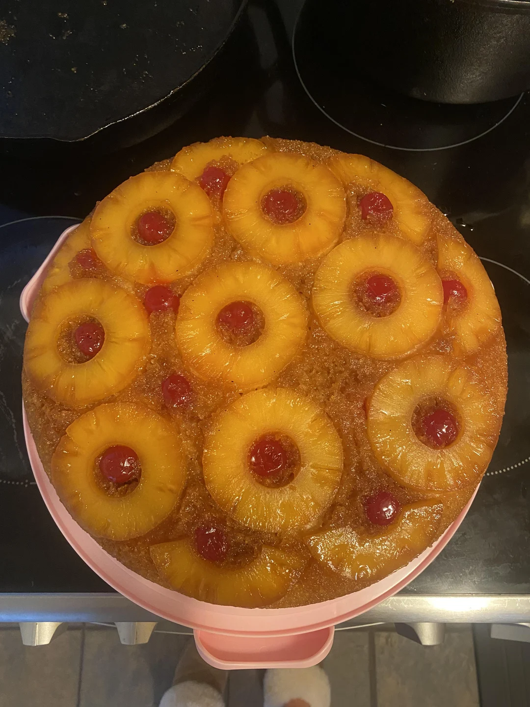 Pineapple upside-down cake made in a 12” lodge | Scrolller