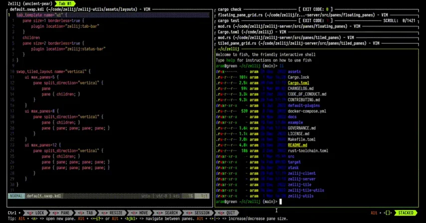[OC] Zellij 0.35.1 released: bringing Stacked Panes to your Terminal | Scrolller