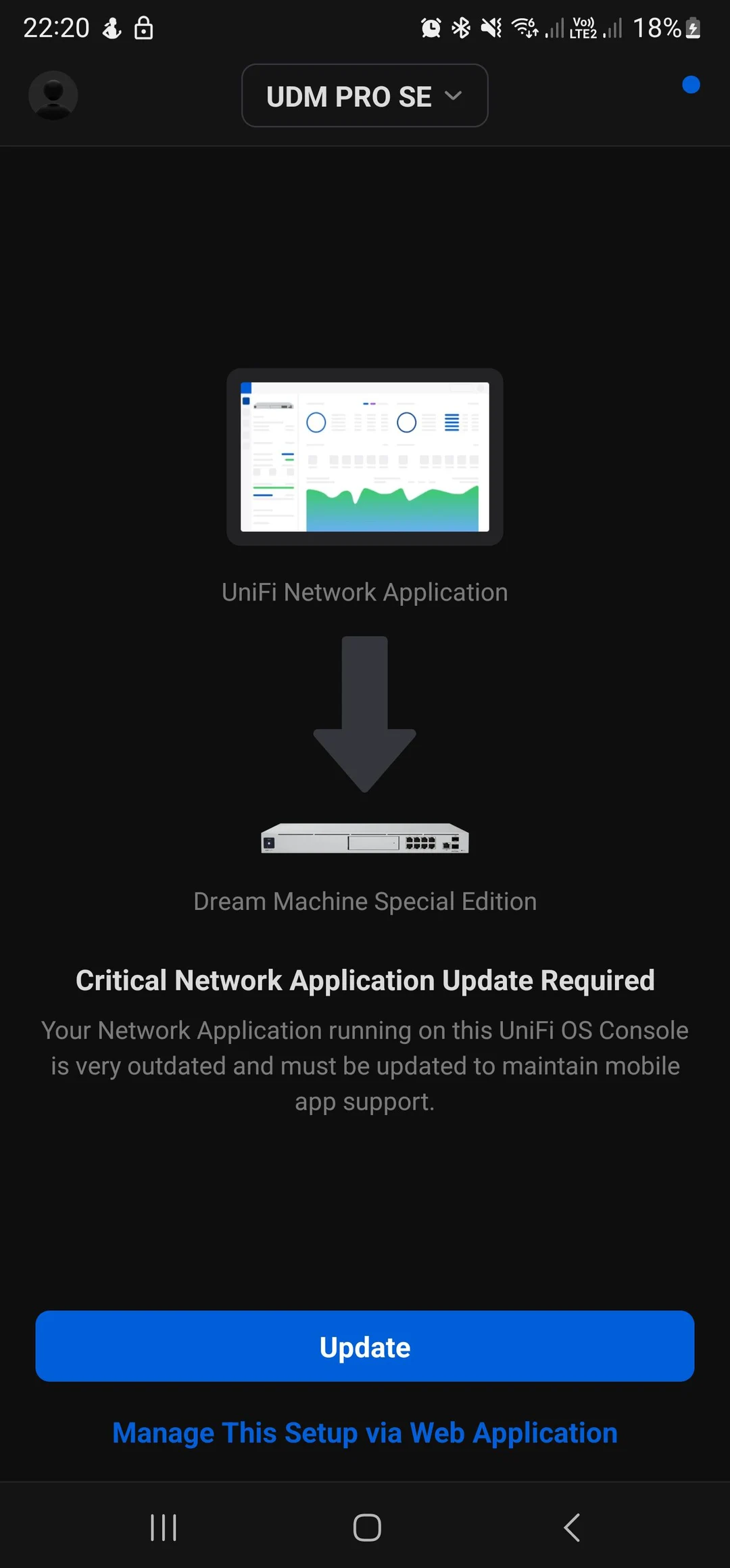UDM Pro SE stuck on update | Scrolller