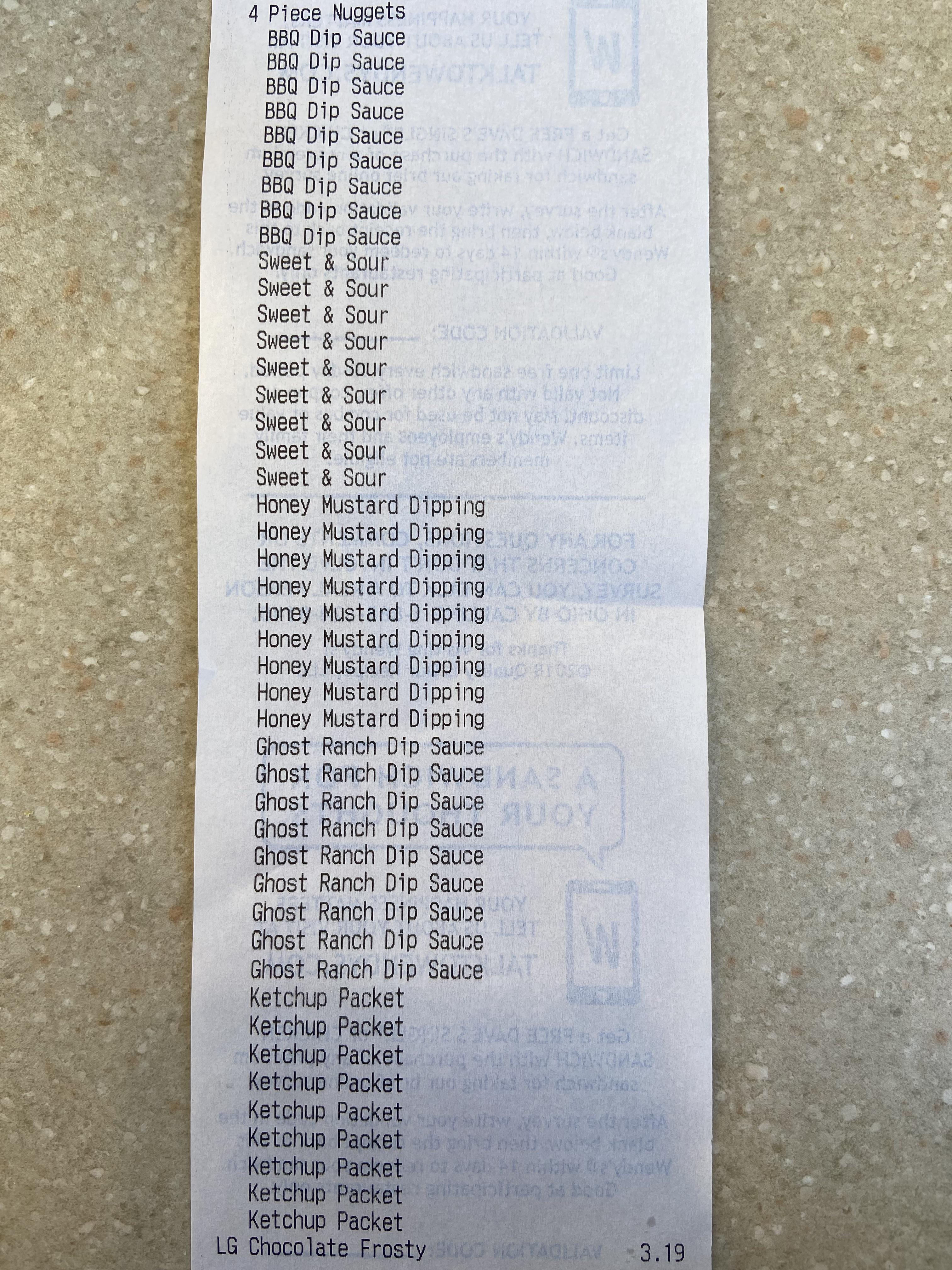 This Wendy’s receipt | Scrolller
