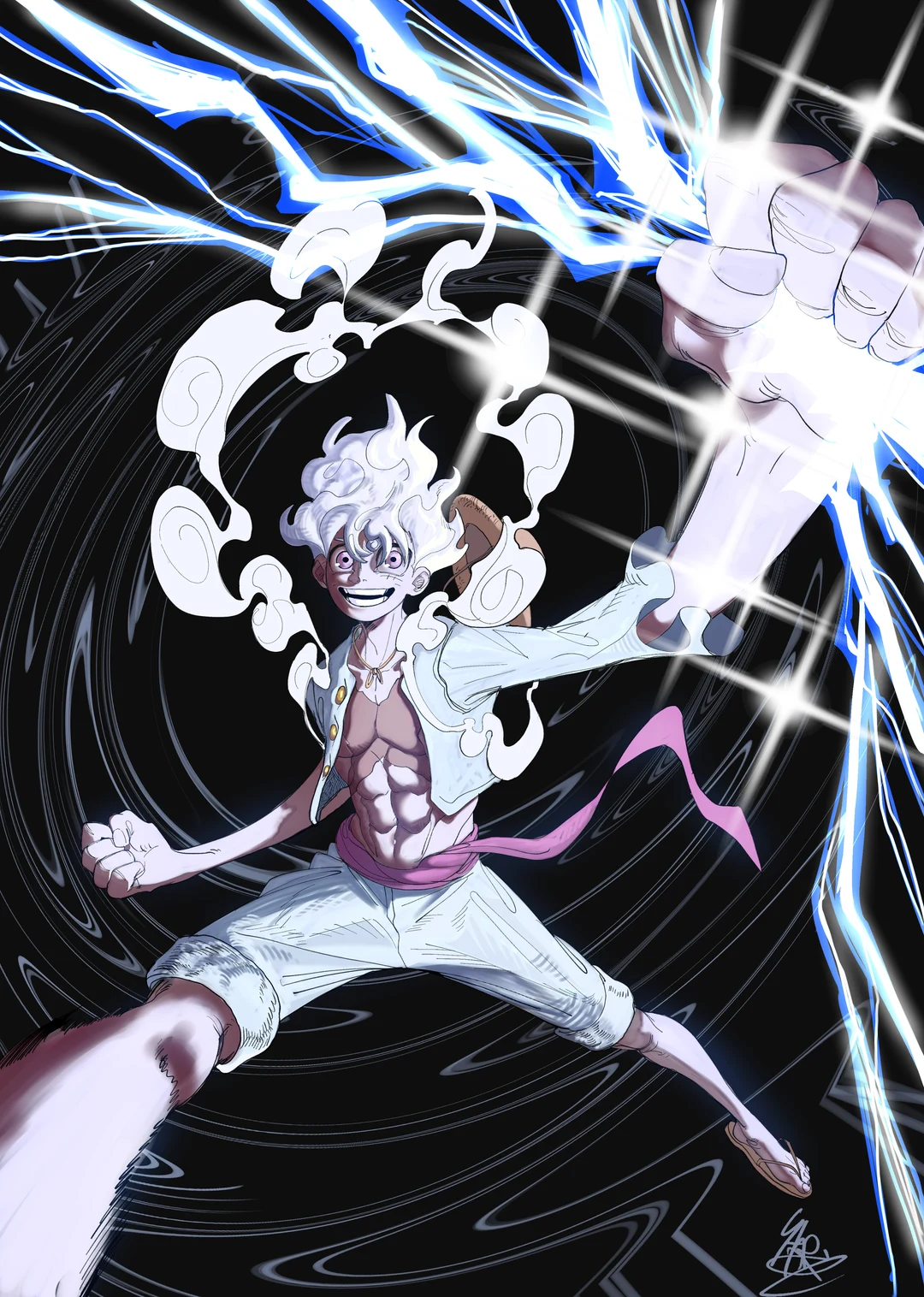 Gear 5,luffy (by me),digital,2023 | Scrolller