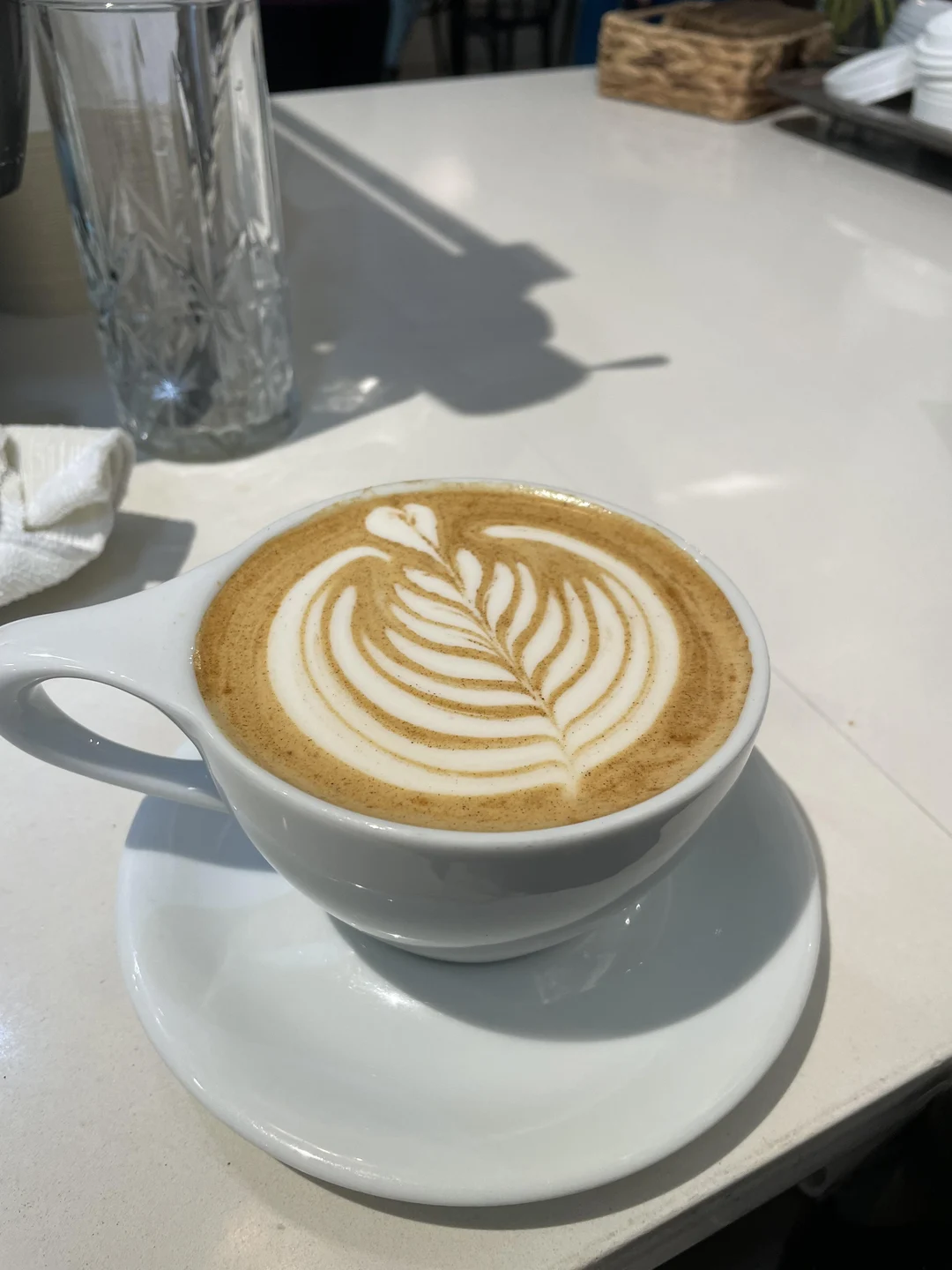 Honey & cinnamon oat milk latte I made for my coworker today 🥰 | Scrolller