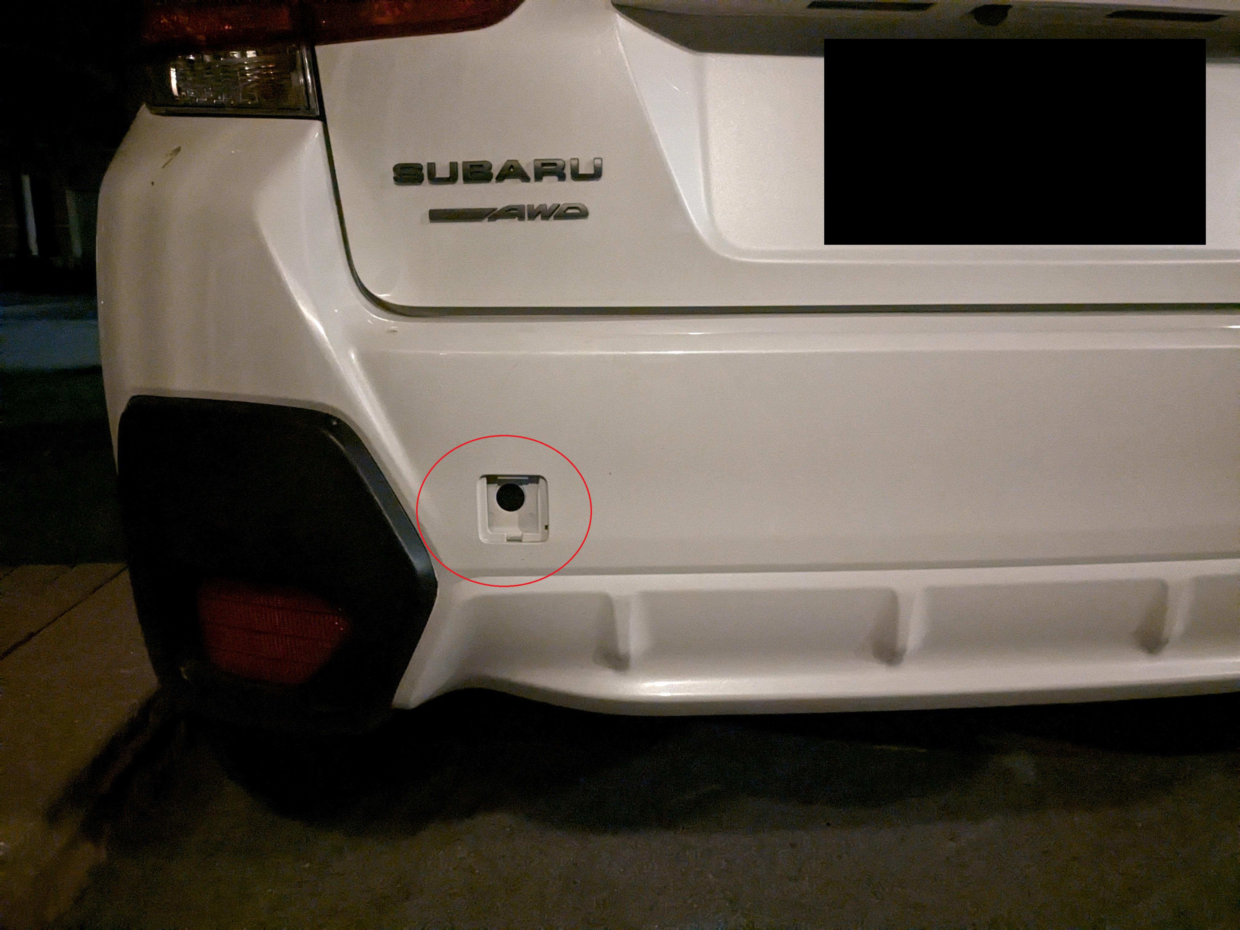 Subaru crosstrek - hole in back bumper replacement | Scrolller