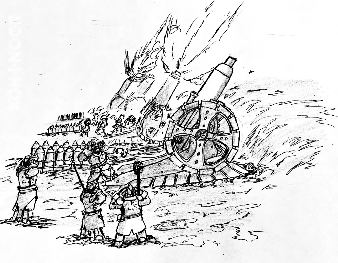 Dwarven Artillery - From my upcoming book series. | Scrolller