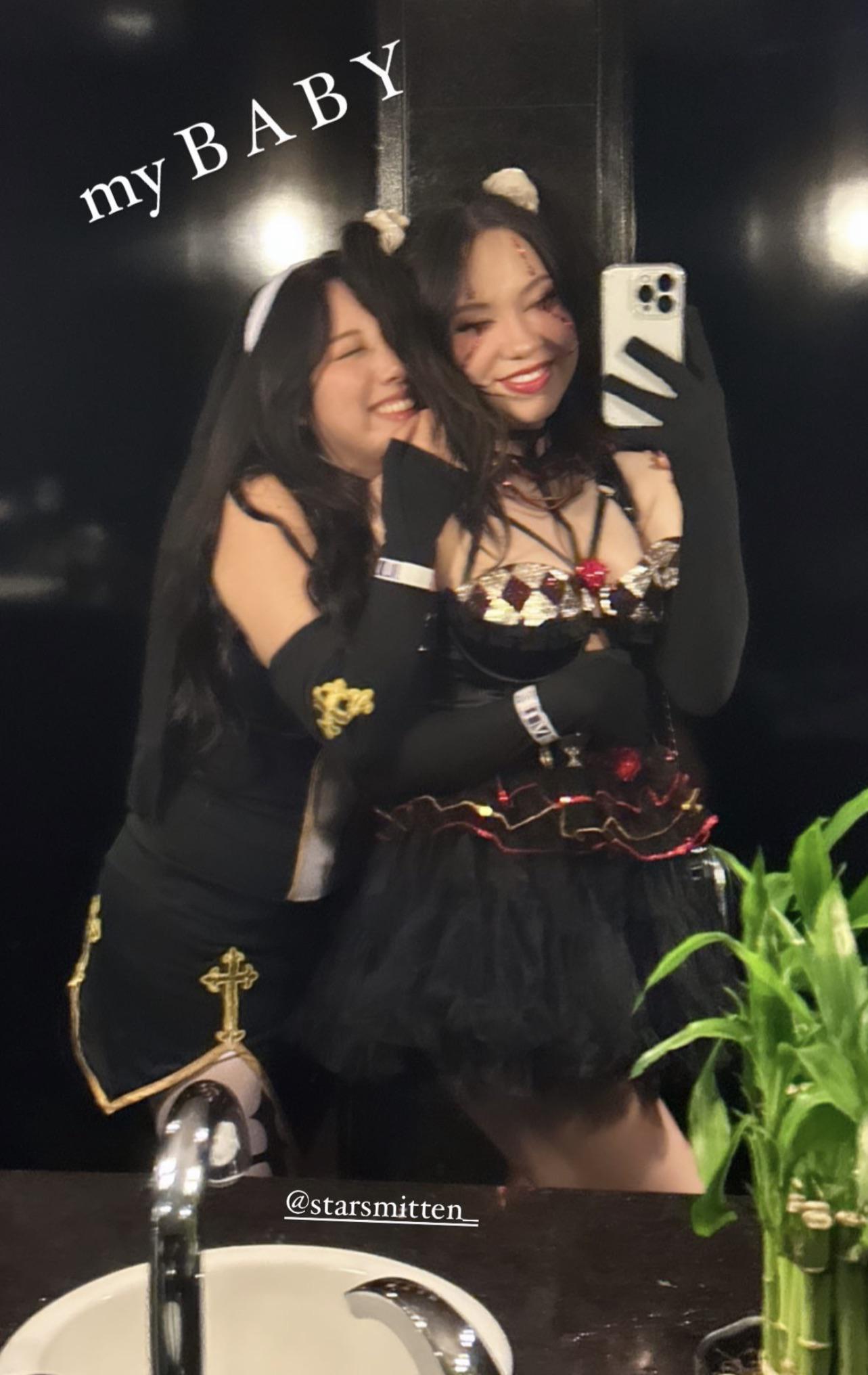 Celine and Jodi in costume. | Scrolller