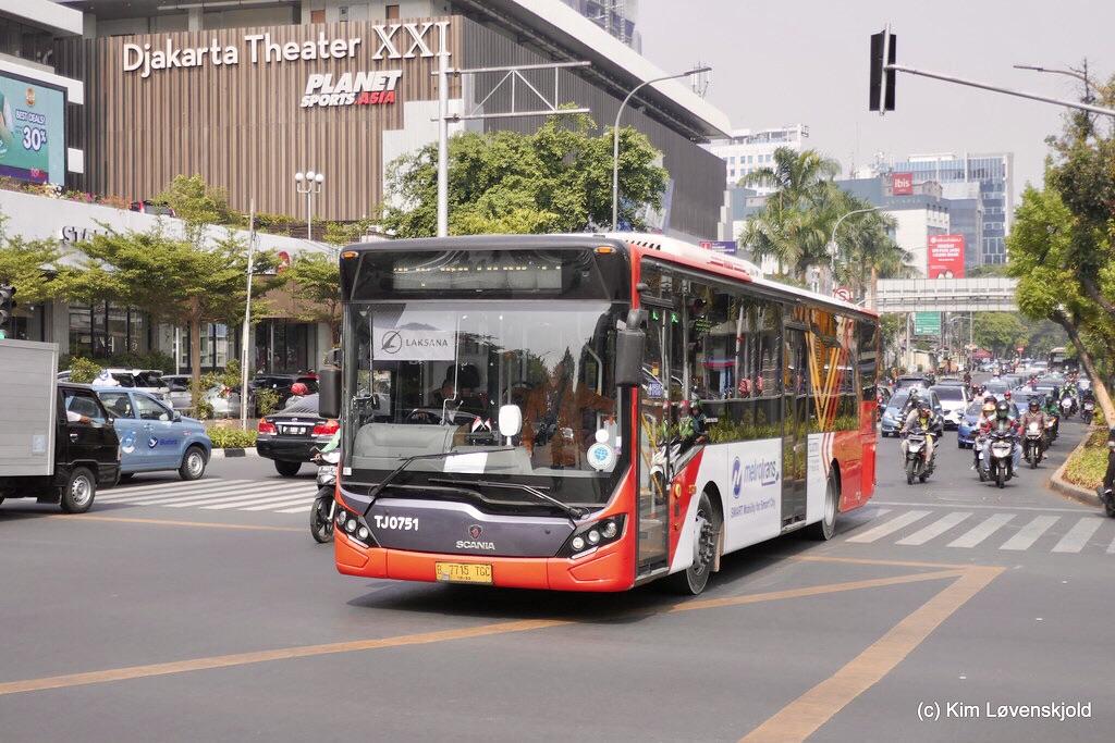 Scania K250UB bodied by Laksana, operated by MetroTrans - Indonesia | Scrolller