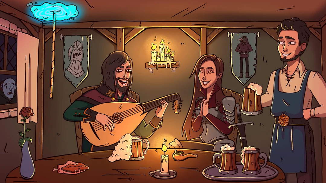 Heroes in tavern, me, digital, 2023 | Scrolller