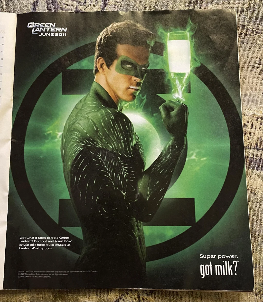 [Other] Green Lantern Movie / Got Milk? ad from 2011 | Scrolller