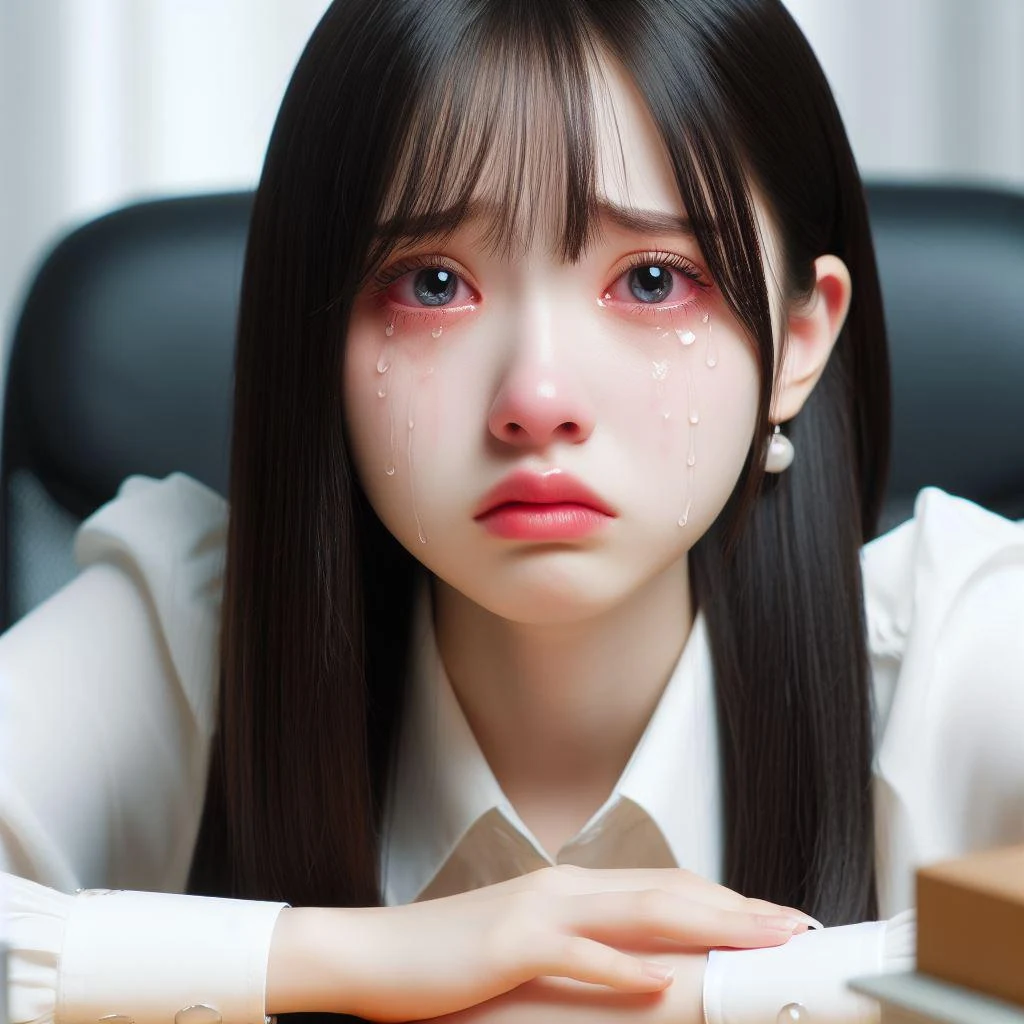 Crying girl (AI photo) | Scrolller