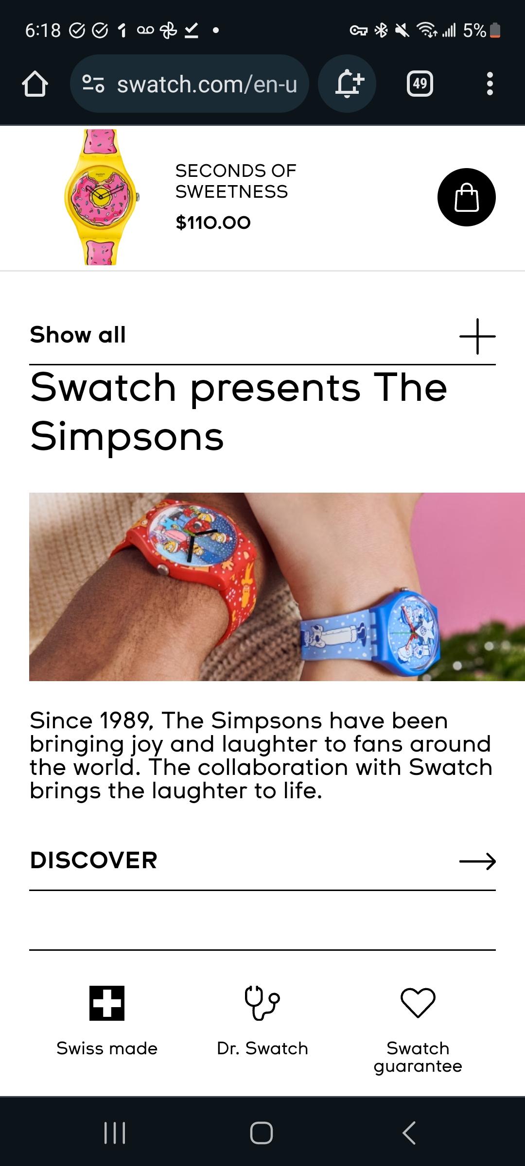 Simpsons & Swatch Collab | Scrolller
