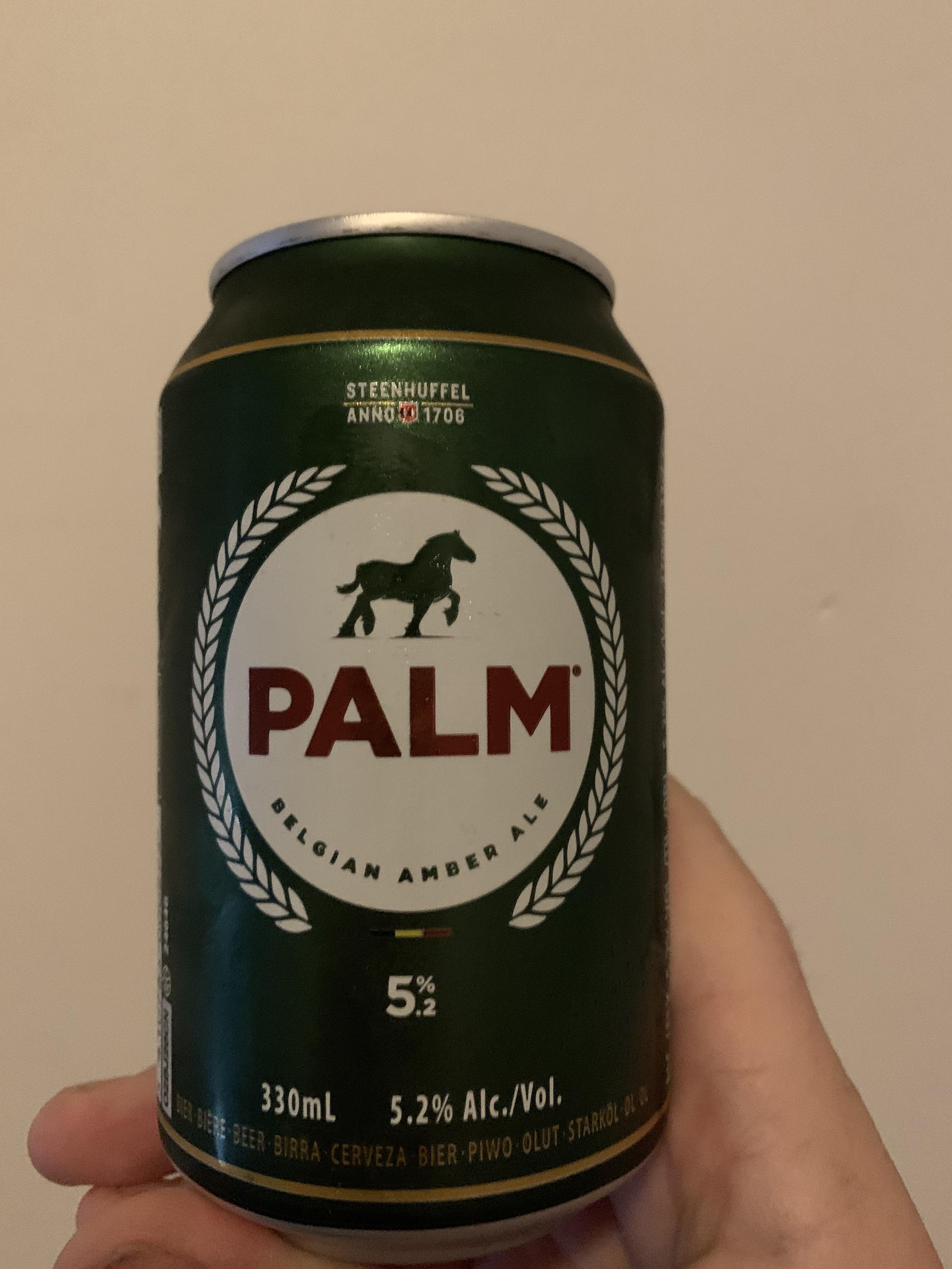Palm, 5,2%. A nice amber ale that’s not overly sweet. A common Belgian beer. | Scrolller