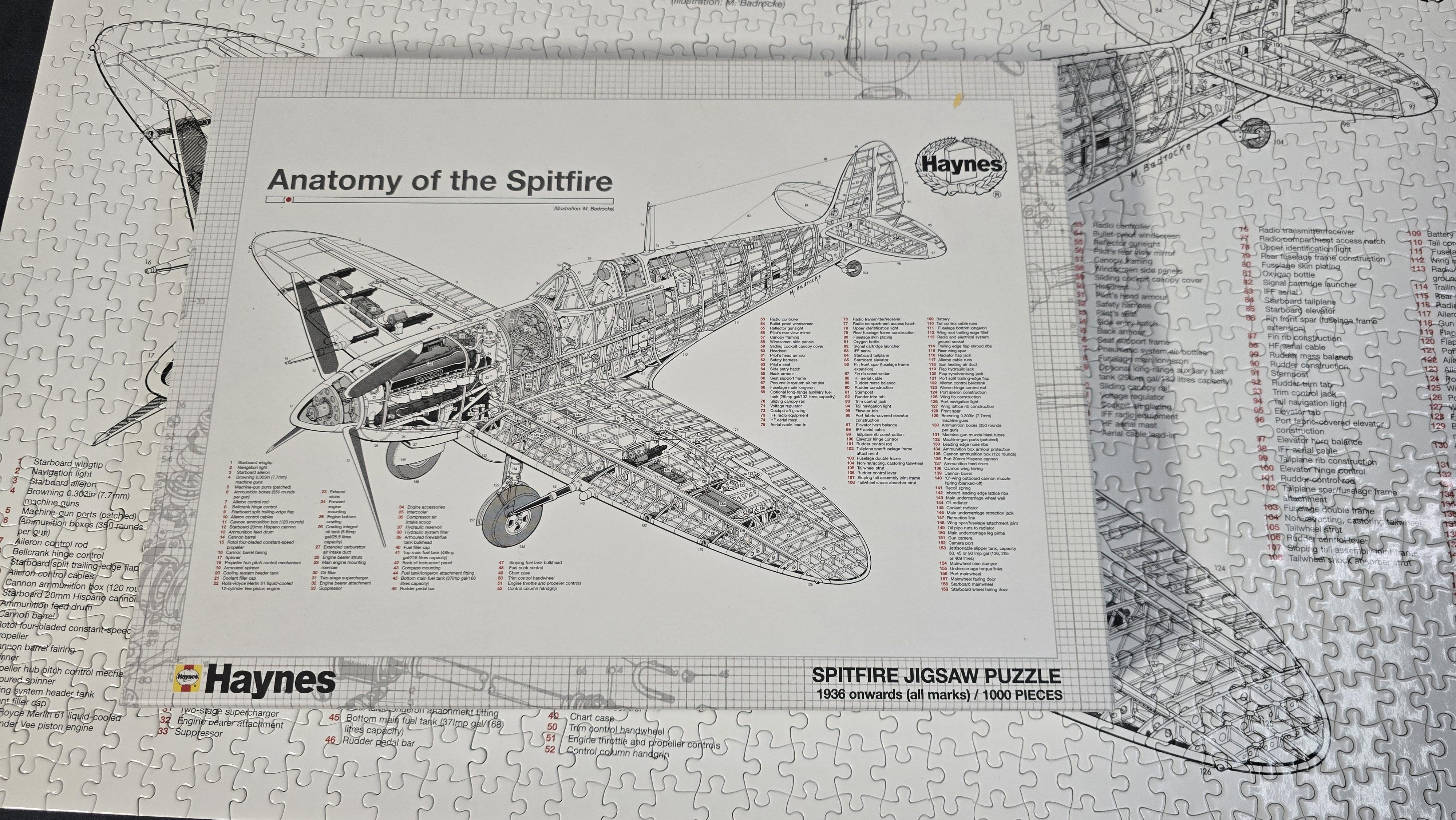 Felt like torture, but complete finally - Anatomy of the Spitfire, Haynes/Half Moon Bay, 1000 ...