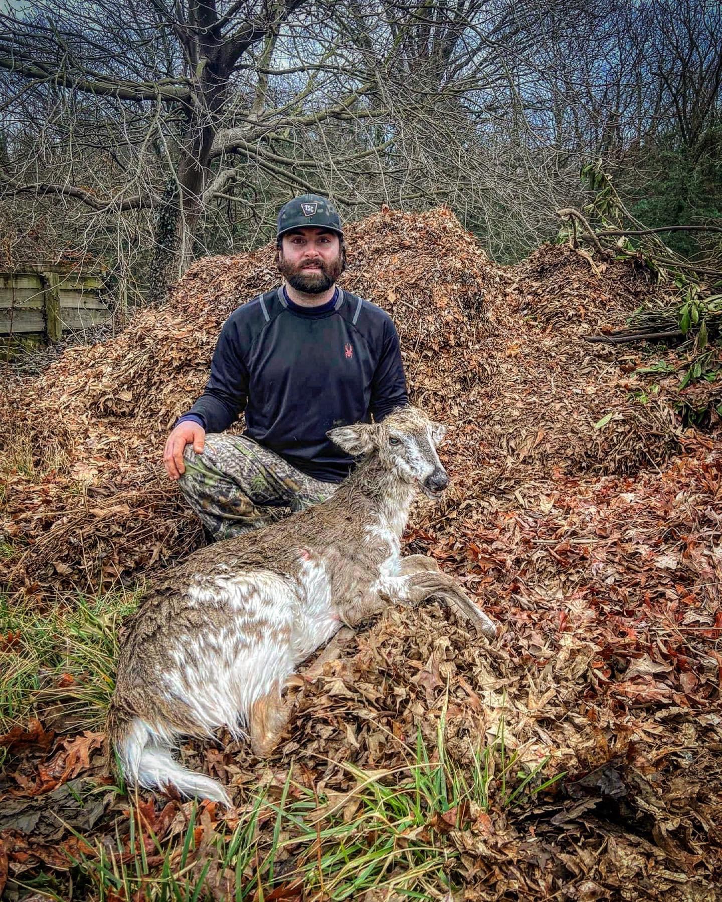 First deer with a vertical bow. Got my compound after Christmas and my goal was to tag a deer ...