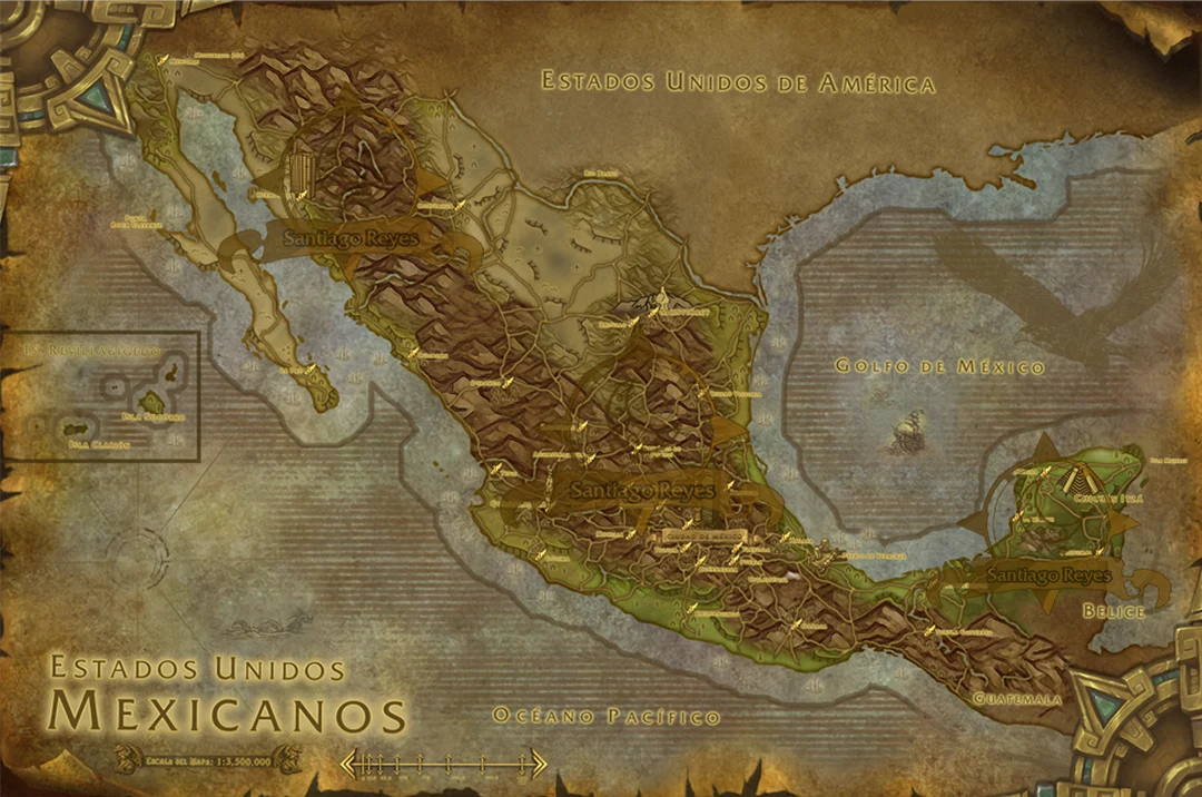 I made WoW style Maps of Mexico, Colombia, Ecuador and other countries in Latin America! (in ...