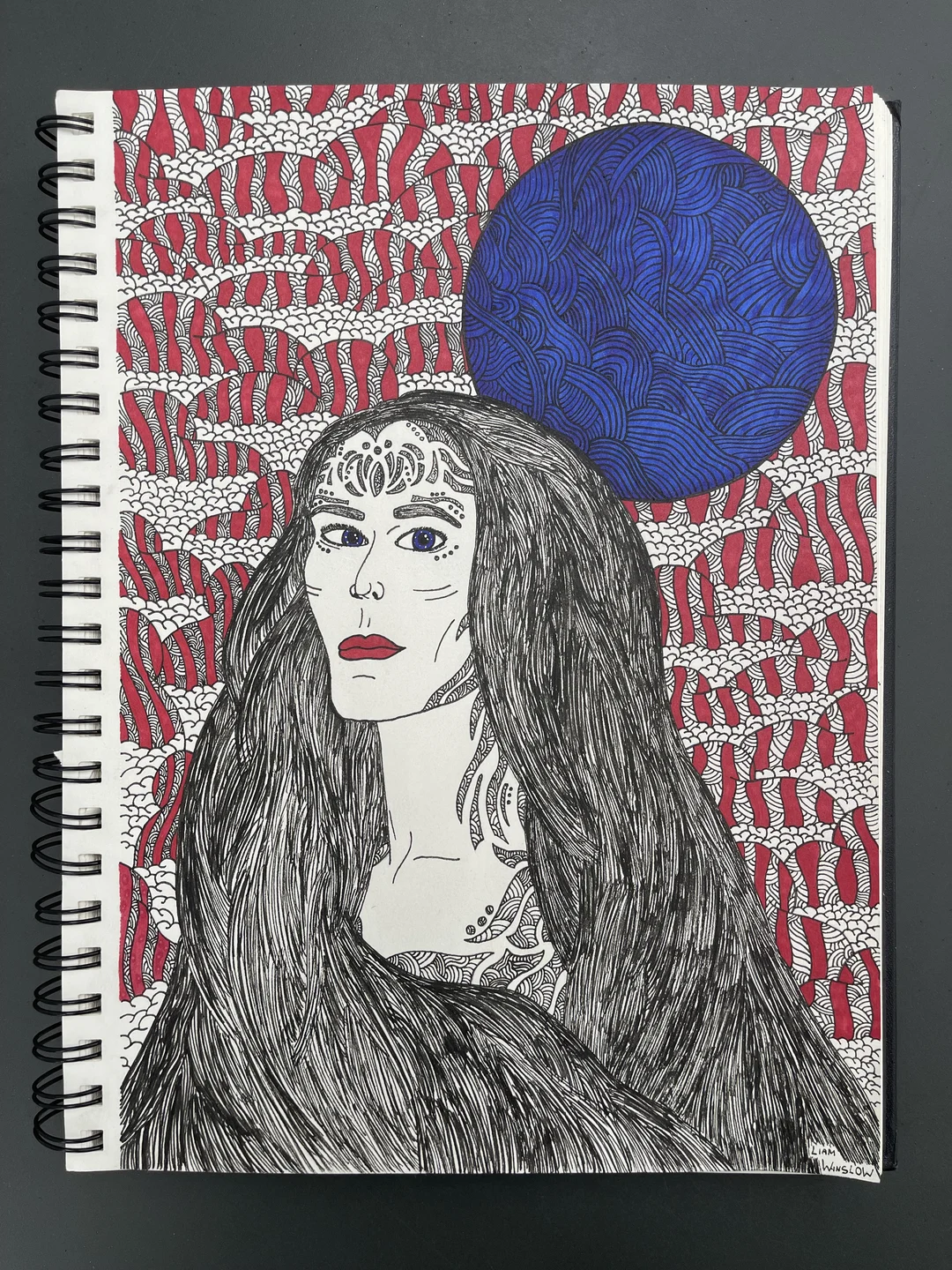 Luna, Me, Ink and Sharpie, 2022 | Scrolller