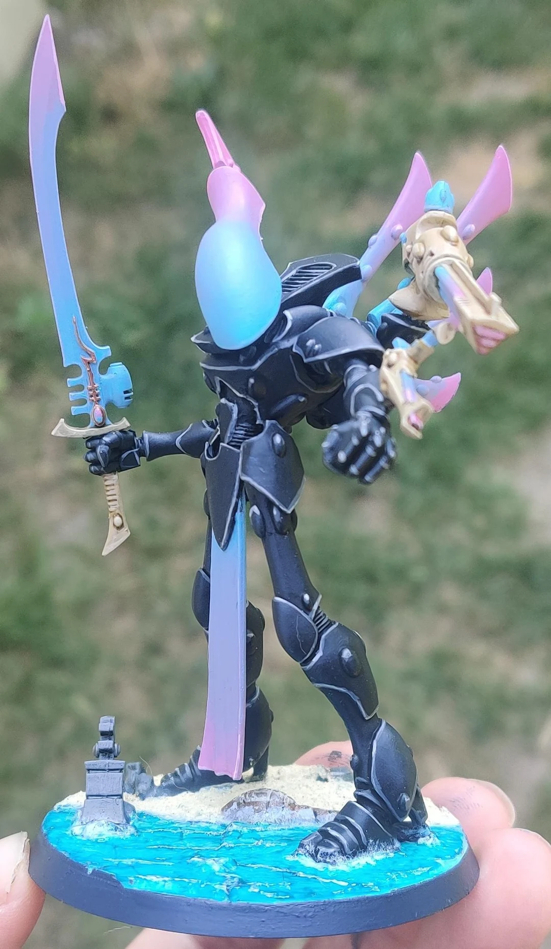 Eldar Vaporwave army in progress : Wraithlord | Scrolller