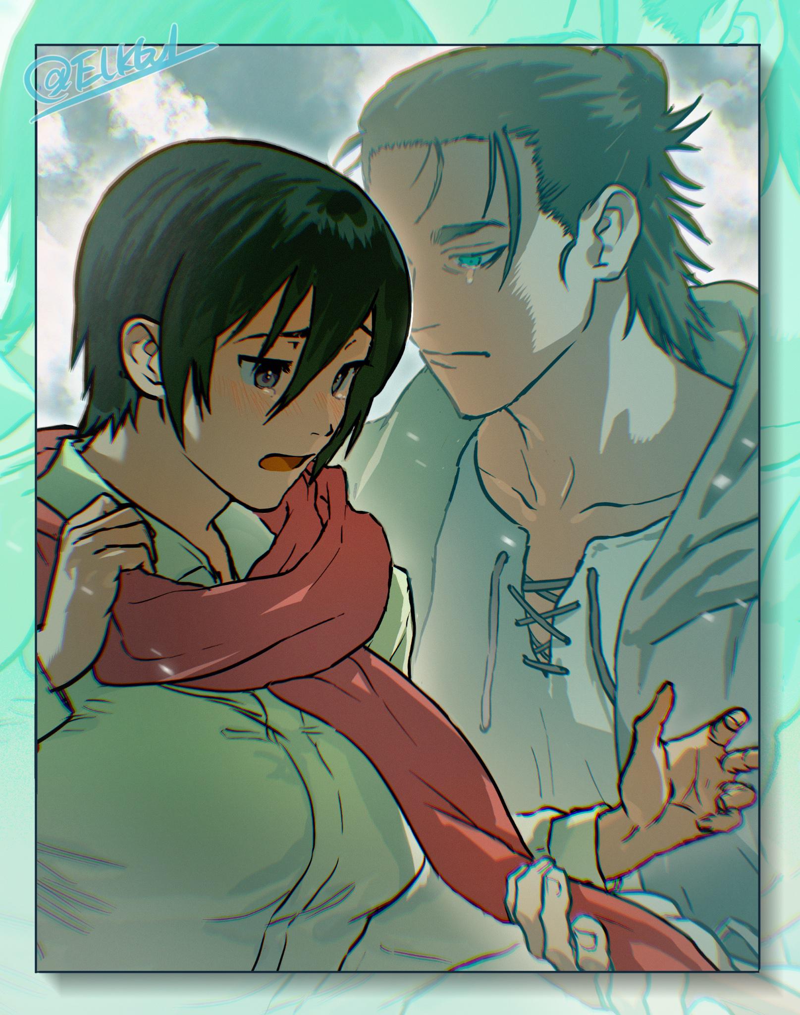 Blushing Mikasa🧣🕊️ (art by @ElKbu1) | Scrolller