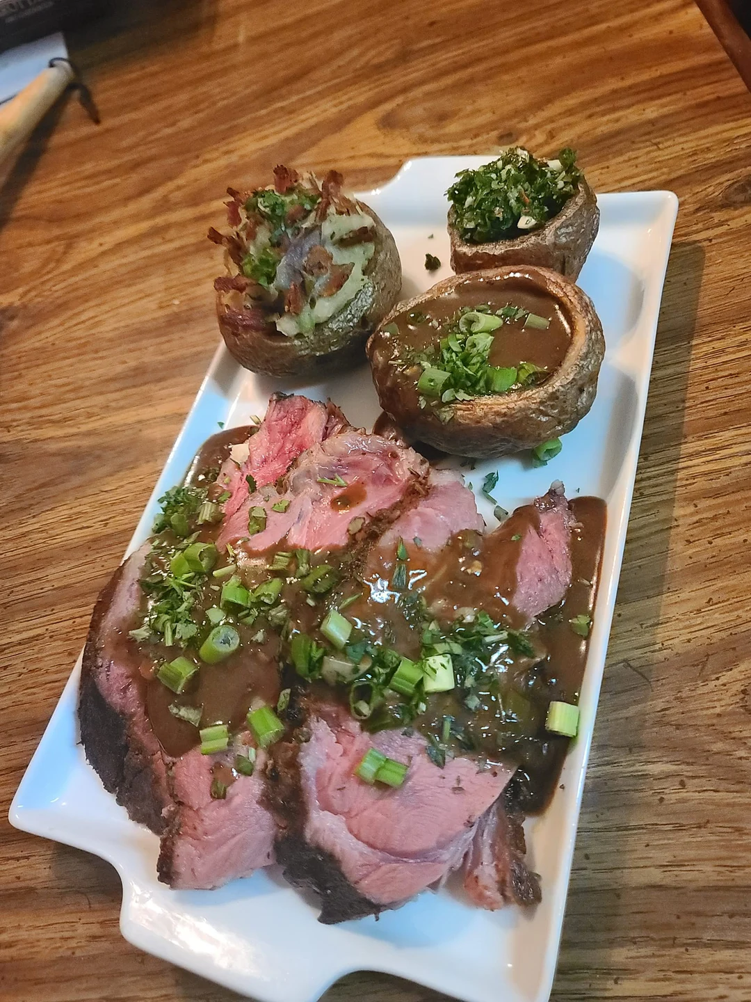 24hr Sous Vide Chuck Roast with Fried Potato Cups and Chimchurri | Scrolller