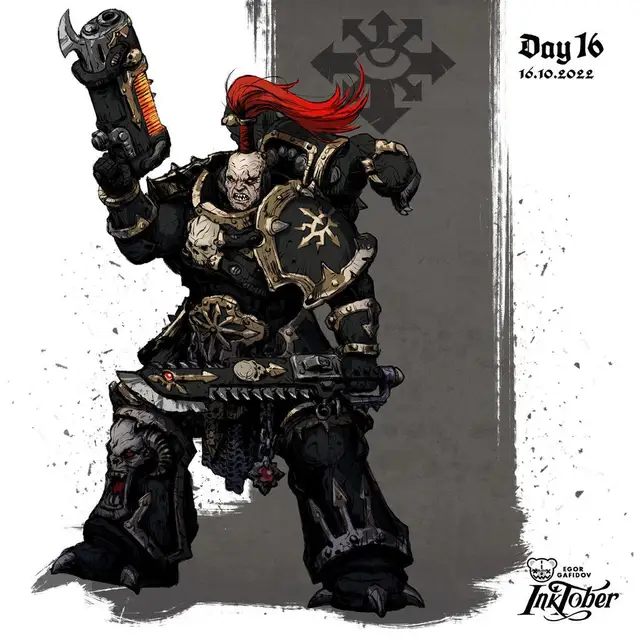 Warhammer 40000. Black Legion by Egor Gafidov | Scrolller