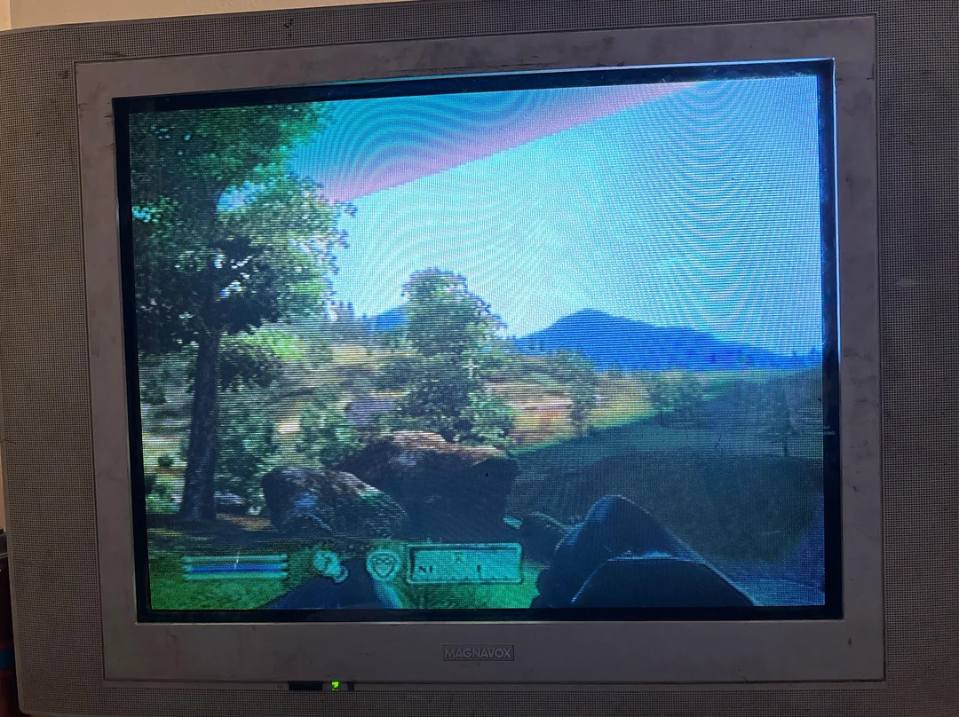 Oblivion on a CRT, the way it’s meant to be played. | Scrolller