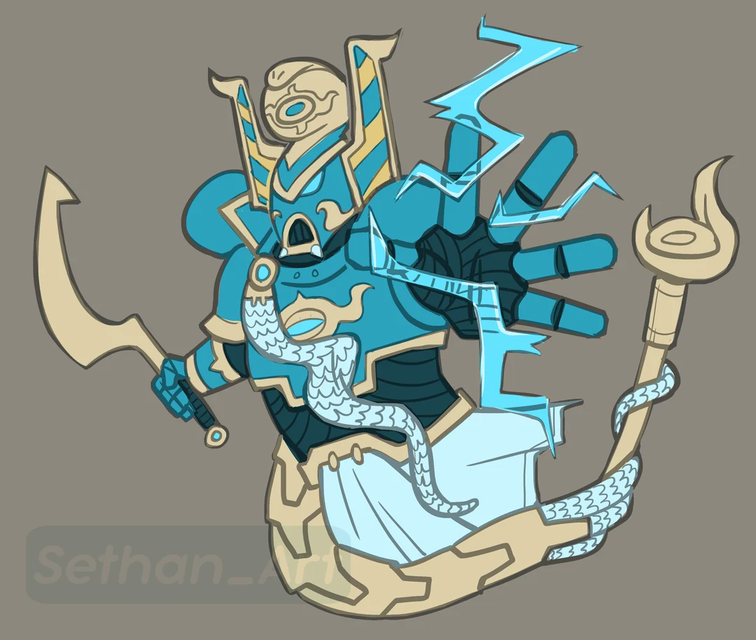 Colored sketch commission for a Twitter user of their Thousands Sons sorcerer! (Sethan_Art is me ...