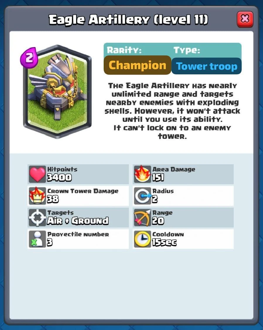 Champion quality Tower Troop: Eagle artillery | Scrolller