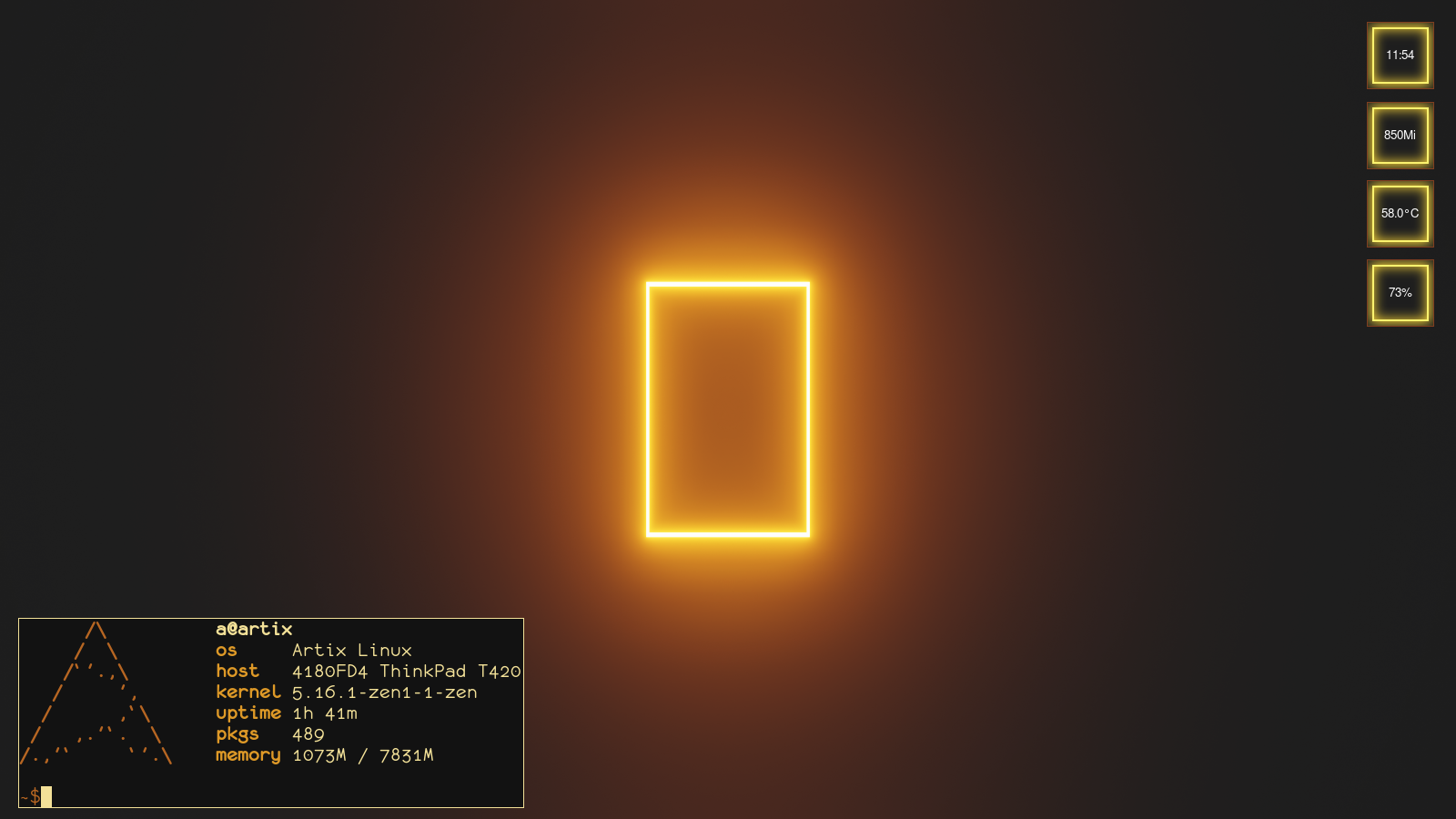 [bspwm] Minimal glow | Scrolller