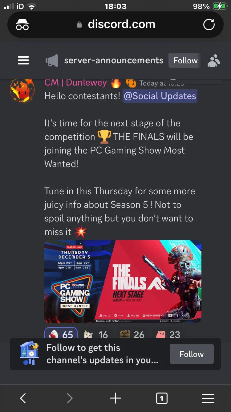 Finals update news | Scrolller