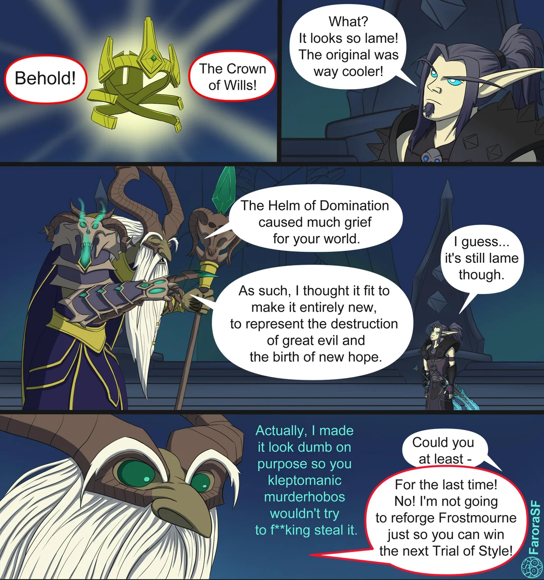 The True Endgame (art by me @FaroraSF) My last comic for Shadowlands. | Scrolller