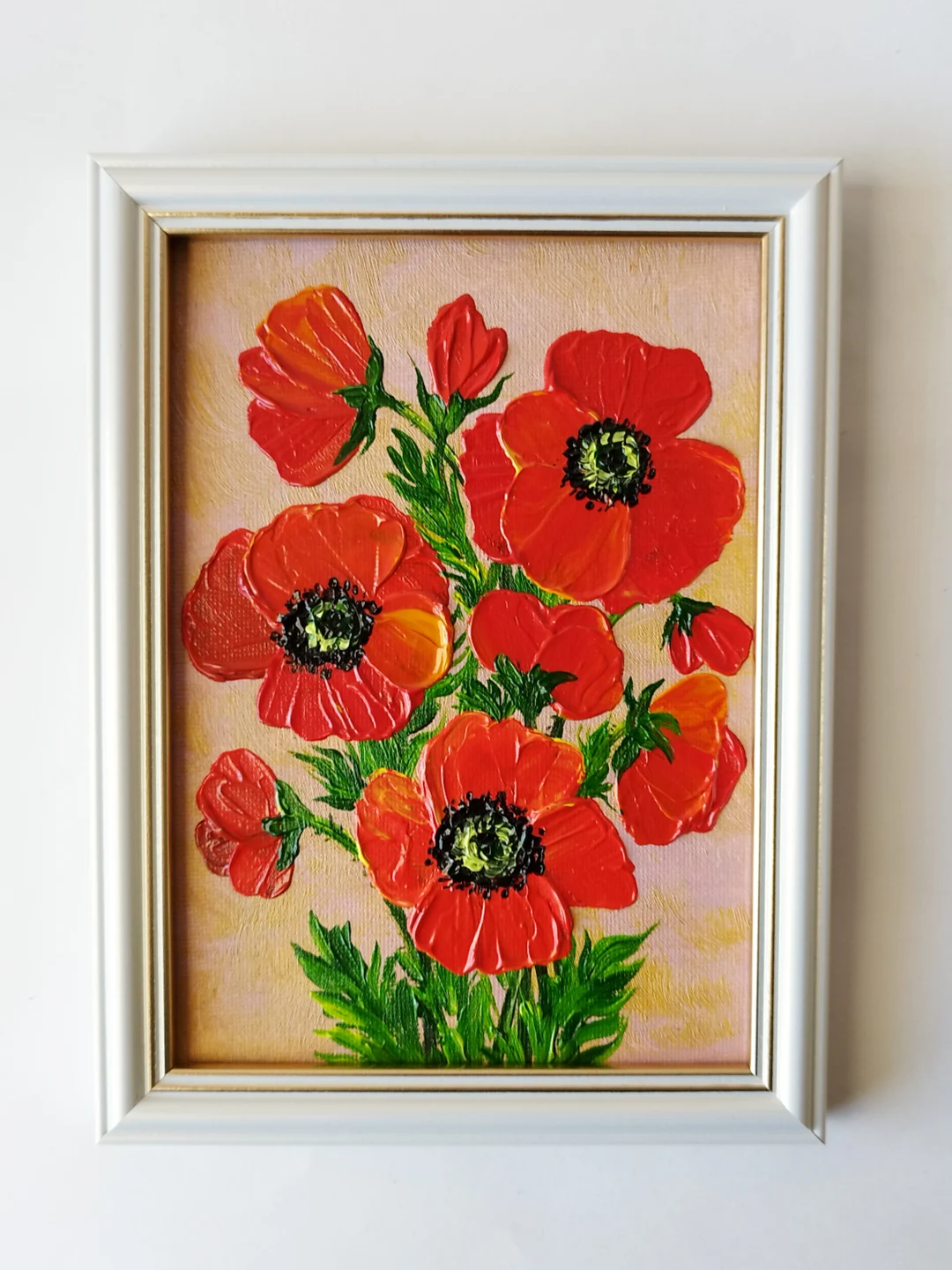 Red poppies, me, acrylic, canvas, 2022 | Scrolller