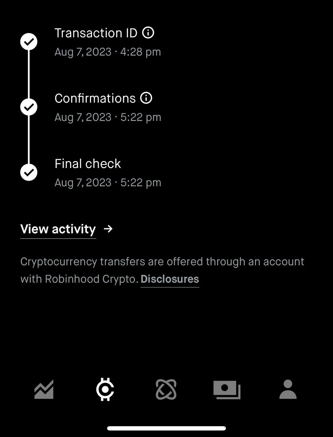 My Bank Account was Hacked so Transferred BTC to my RH Account. Waiting Over 15 Hours for ...
