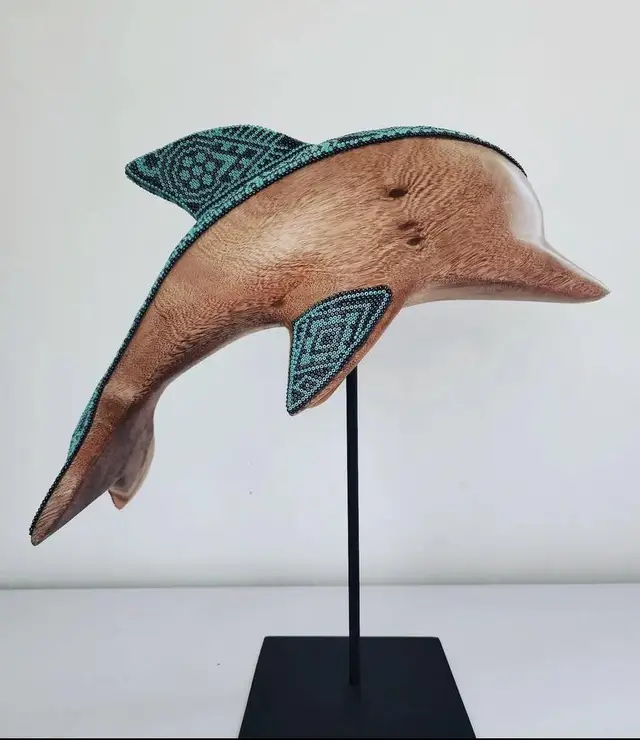 Dolphin, Guille (Me), Wood and beads, 2023 | Scrolller