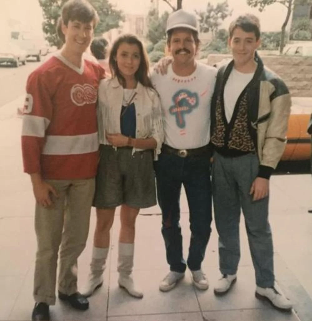 Alan Ruck, Mia Sara and Matthew Broderick with a Fan 1986 | Scrolller