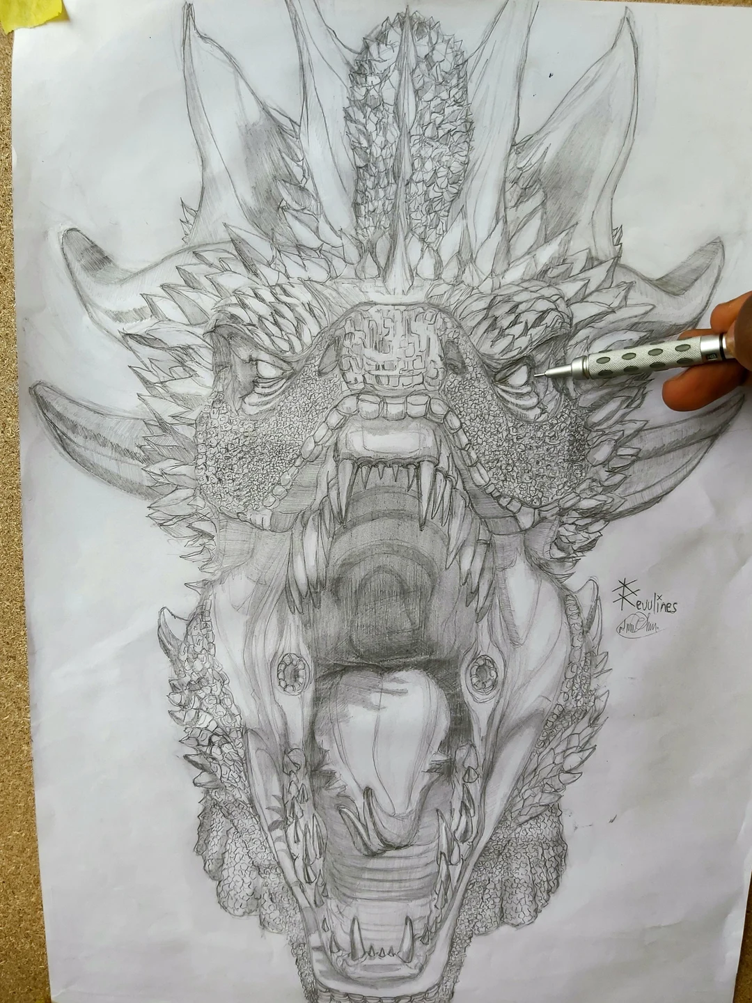 "dracarys" , Me , graphite on photocopy paper, 2021 | Scrolller