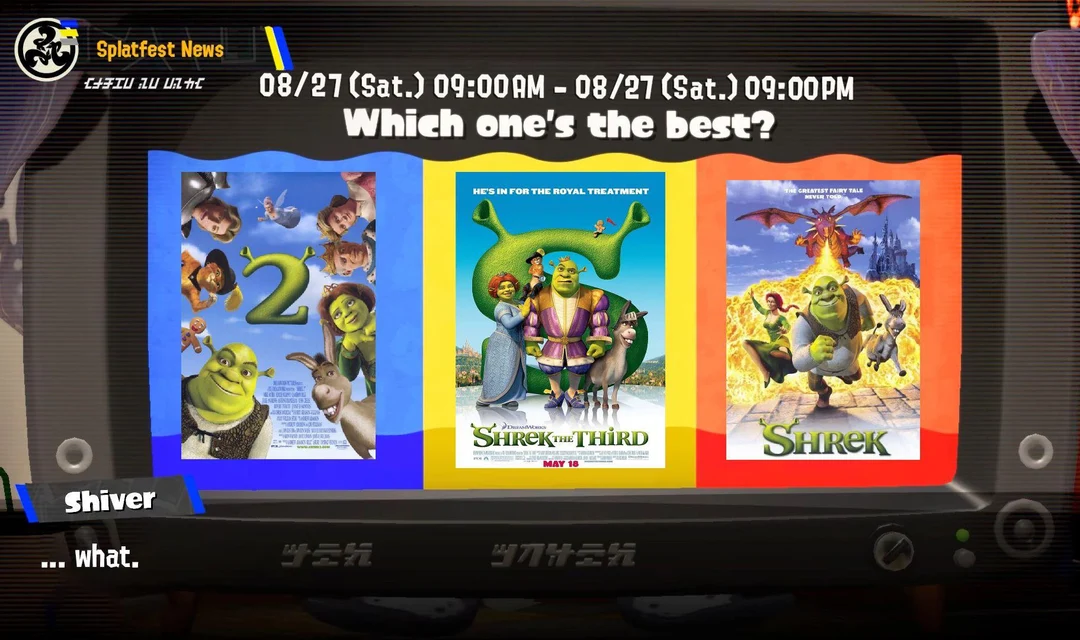 Splatfests in a nutshell, but with Shrek | Scrolller