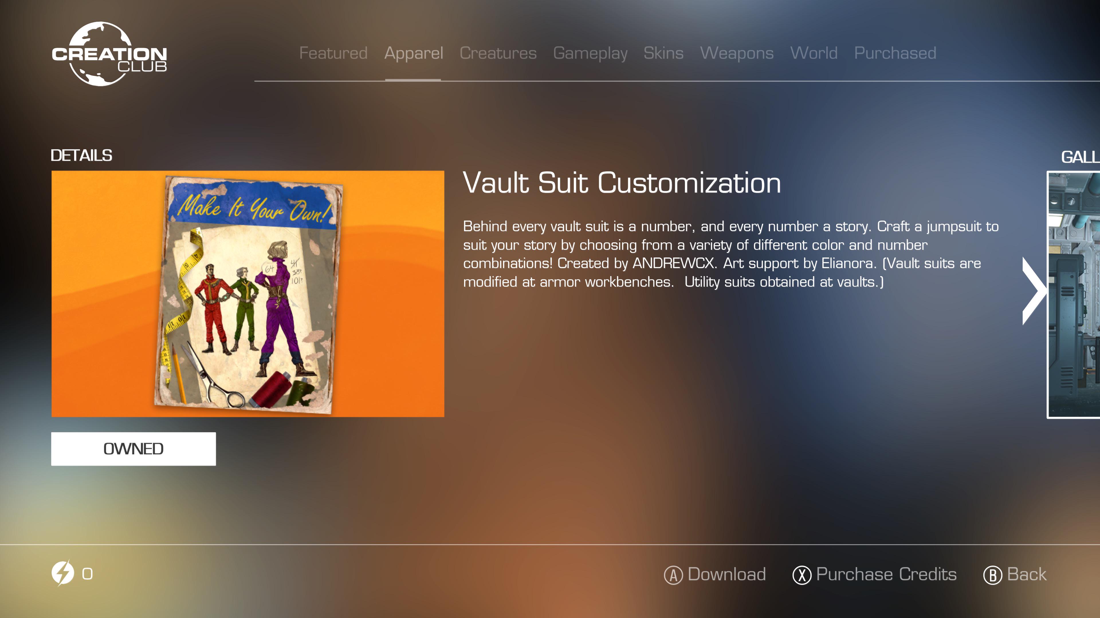 PSA: Vault Suit Customization is free for Xbox users | Scrolller