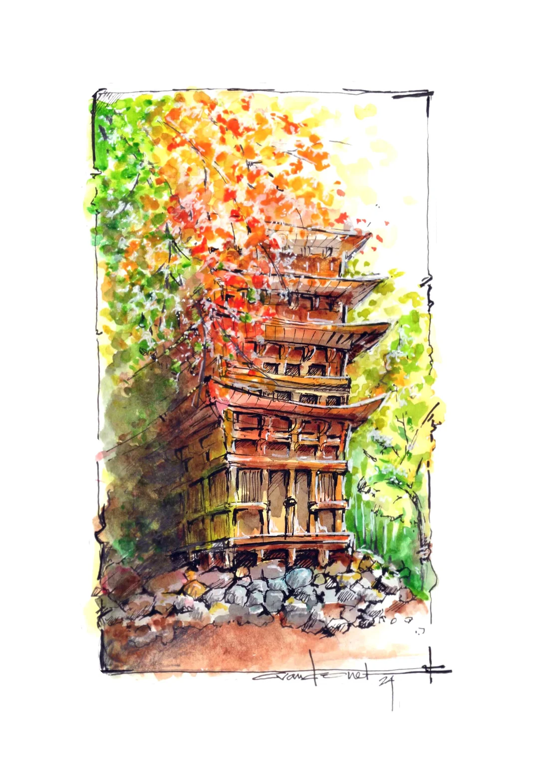 “abandoned”, cvanDOTnet, watercolor, 2024 | Scrolller