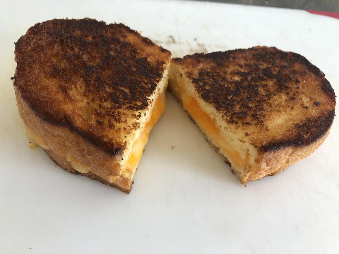 Marble on hand sliced Italian loaf. Grilled in butter. | Scrolller