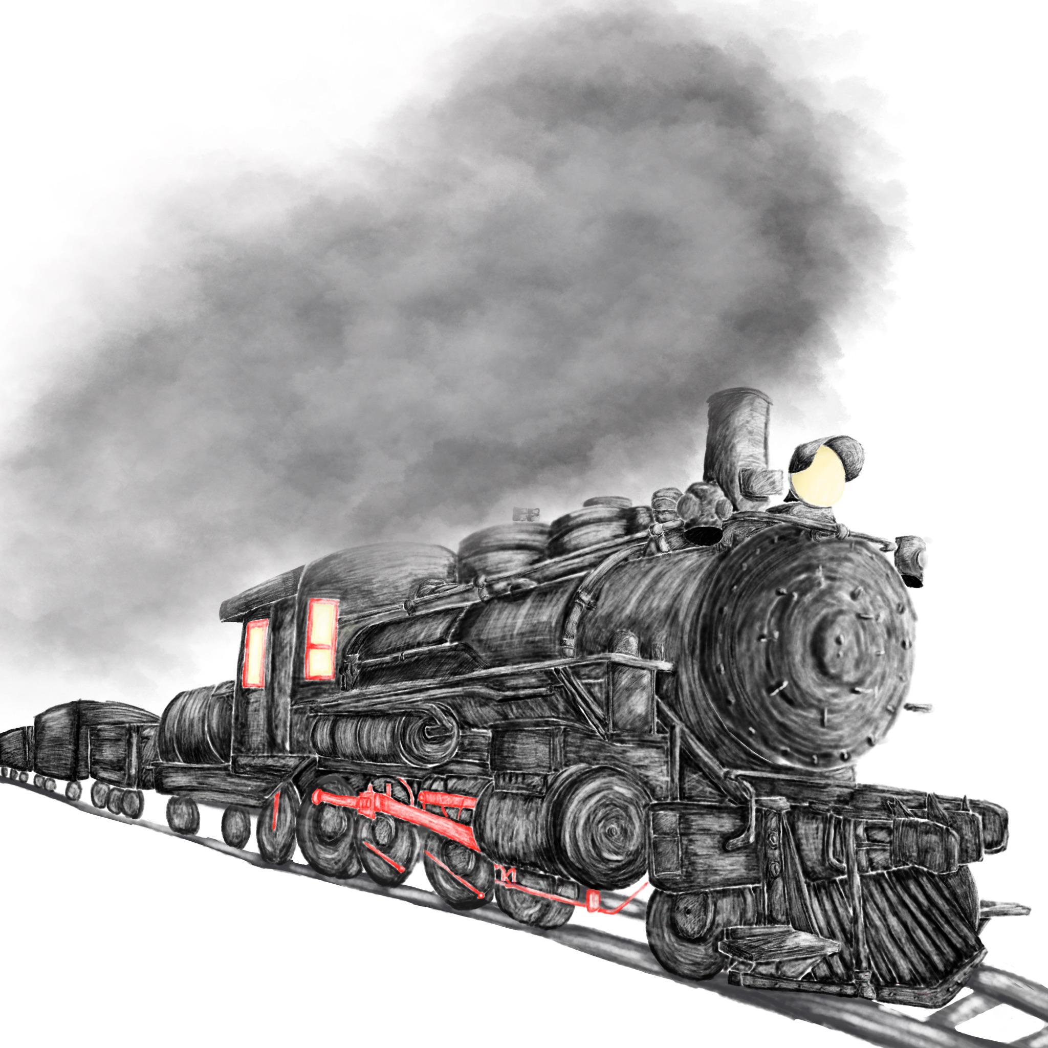Steam locomotive, Me, Procreate, 2022 | Scrolller