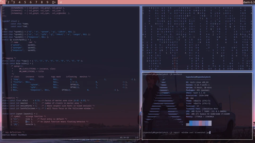 [DWM] first time ricing and installing arch | Scrolller