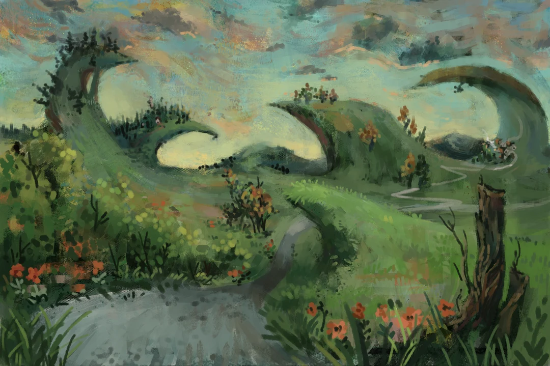 wavey ground (art by me) | Scrolller