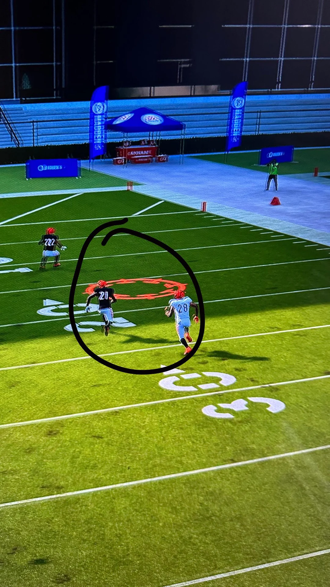 Anybody know how to get rid of the ball indicator in madden 24 | Scrolller