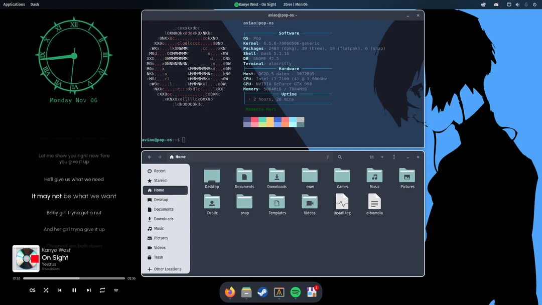 [GNOME] Updated version of my P3 themed desktop, thanks for the advice on my last post | Scrolller