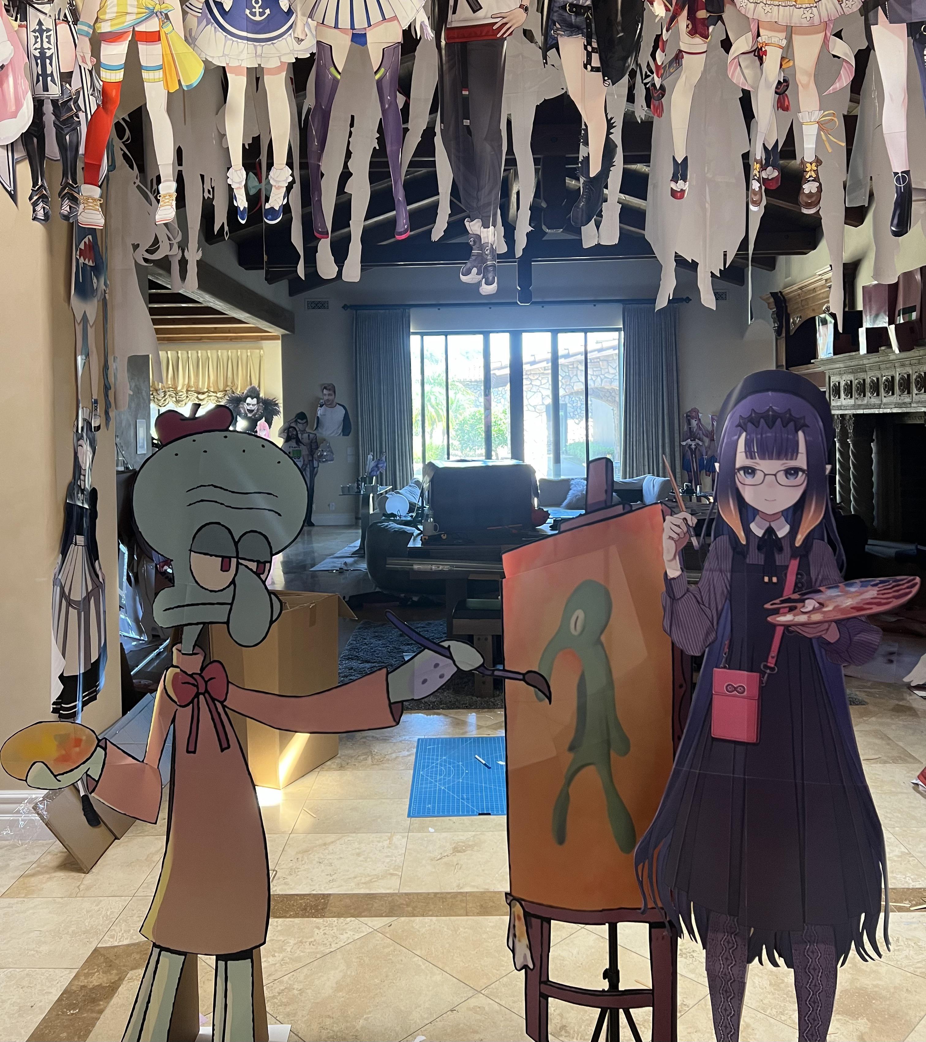 2 squids making art. | Scrolller